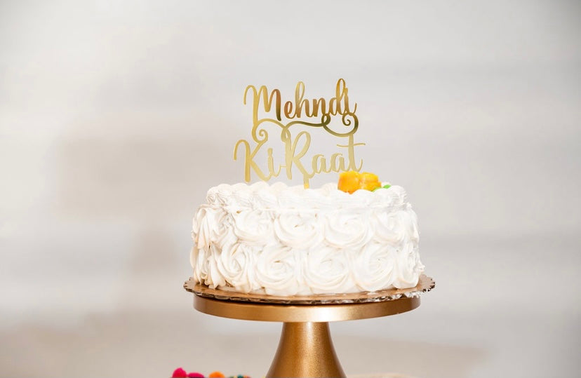 Mehndi Ki Raat Acrylic Cake Topper – All Things Mubarak